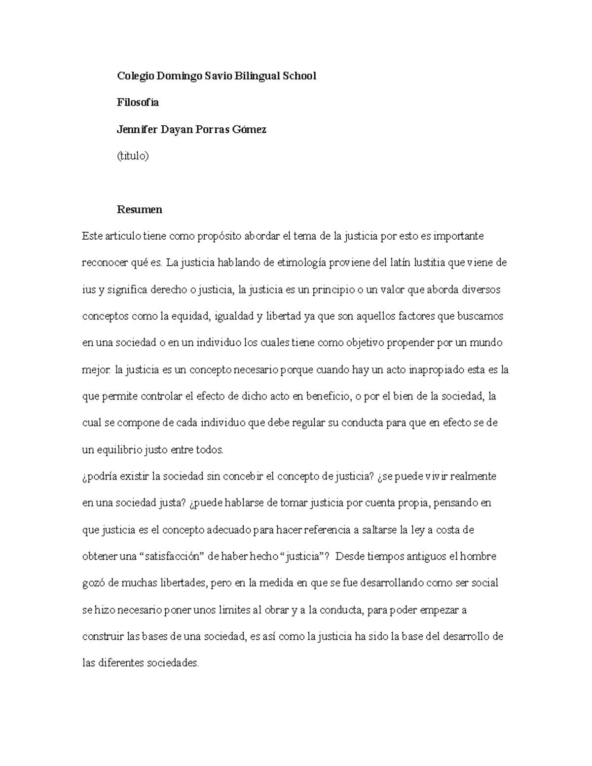 Sumativa 2 Filosofia - ,,,, - Colegio Domingo Savio Bilingual School ...