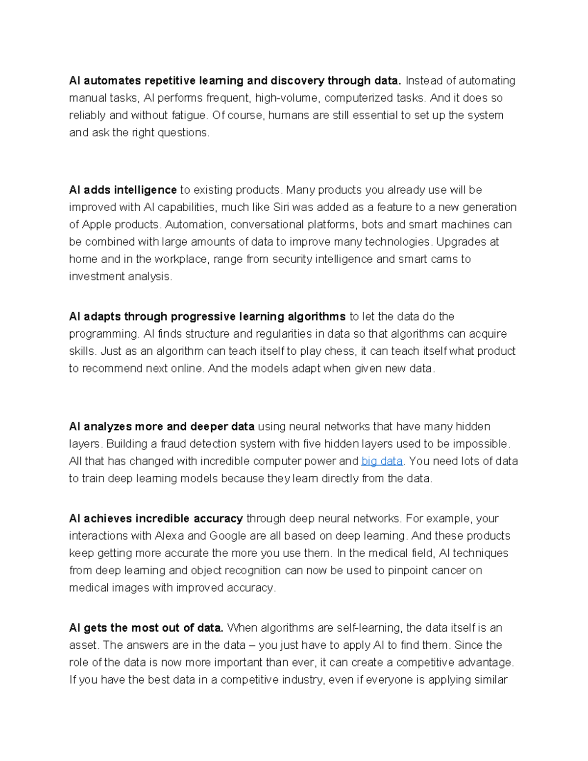 Doc 20 - lesson - AI automates repetitive learning and discovery ...