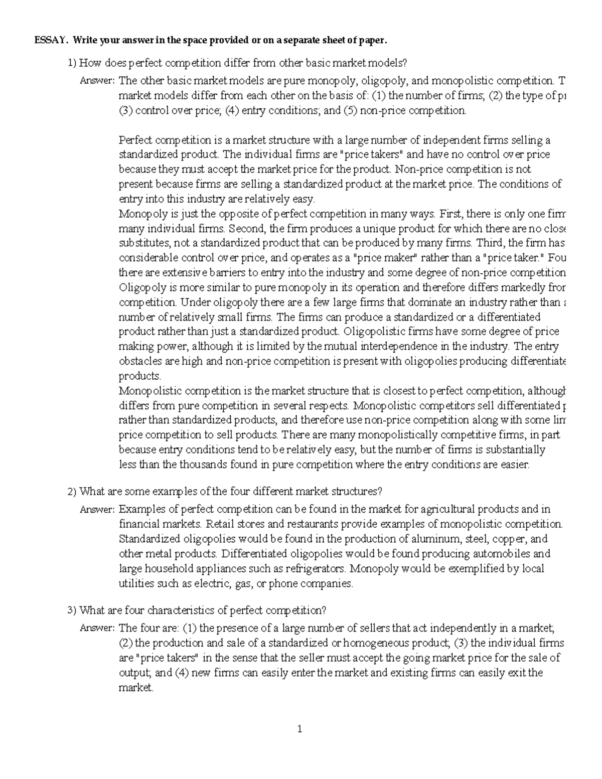 Sample/practice exam 22 June 2019, questions and answers - ESSAY. Write ...