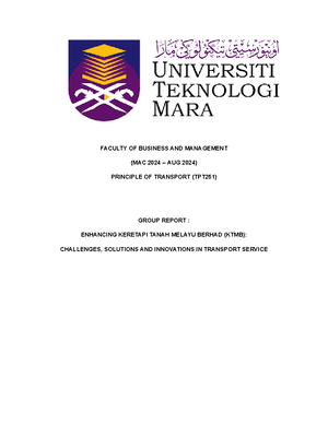 TPT251 - Report individual Assignment - SCHOOL OF MANAGEMENT AND SOCIAL ...