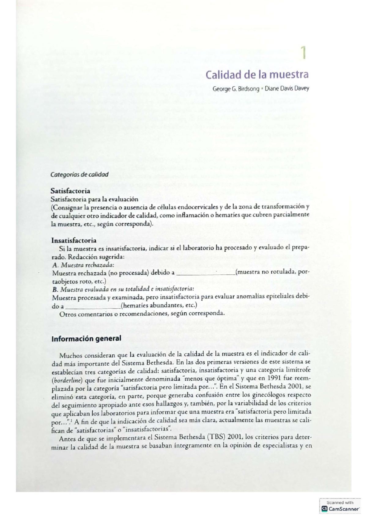 Calidad de muestra - EXTRACTO - 1 Calidad de la muestra George G ...