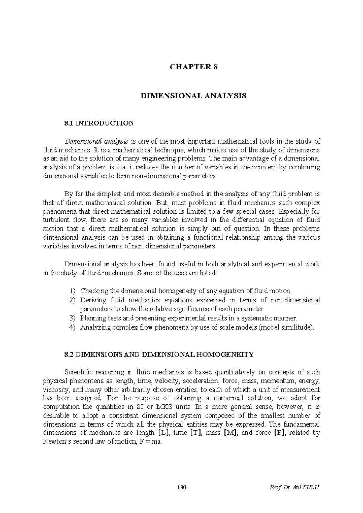 Dimensional Analysis - BY SARIKA MAM - CHAPTER 8 DIMENSIONAL ANALYSIS 8 ...