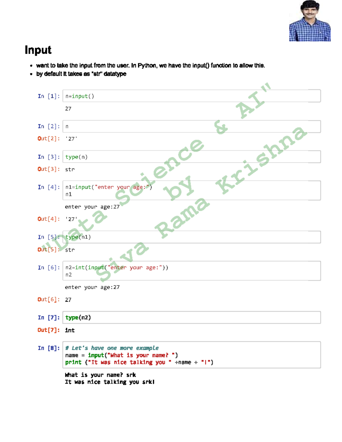 Input in Python - Python For Everybody - Studocu