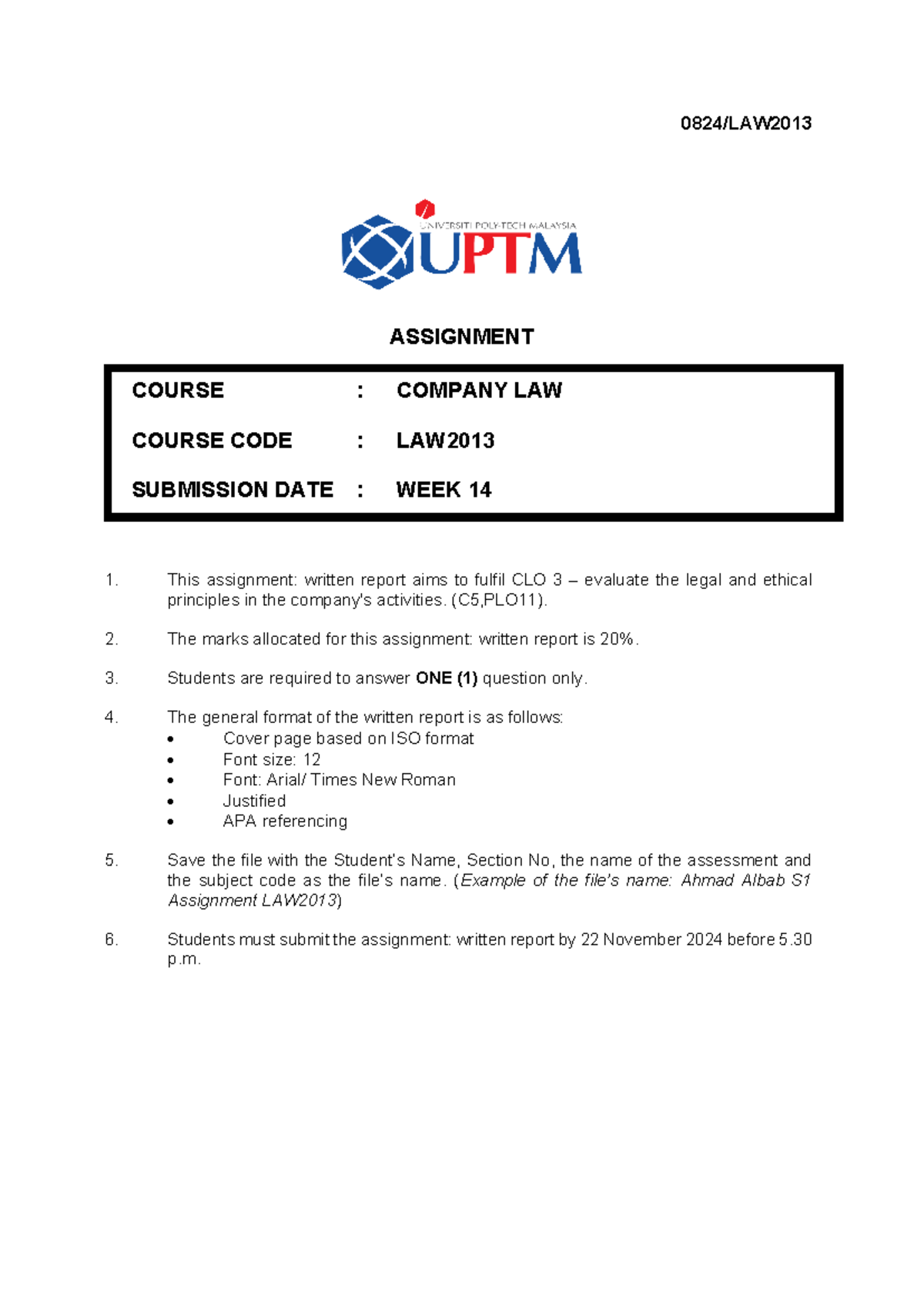 DOC-20241112-WA0000 - assigment for diploma student in law 1 ...