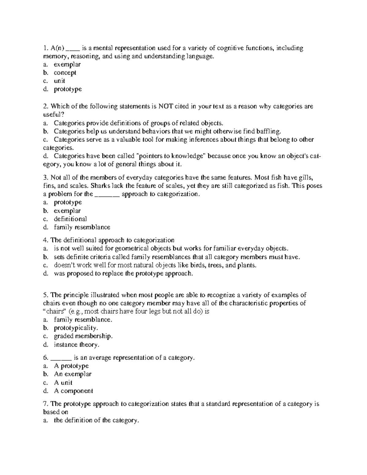 1 1 Knowledge MCQ - MCQ - A(n) ____ is a mental representation used for ...