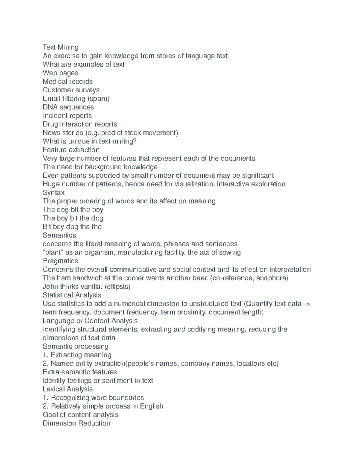 Mis 8 - Summary Mis Research Topics - Text Mining An exercise to gain ...