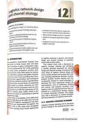 Logistics chapter 10 - Studocu