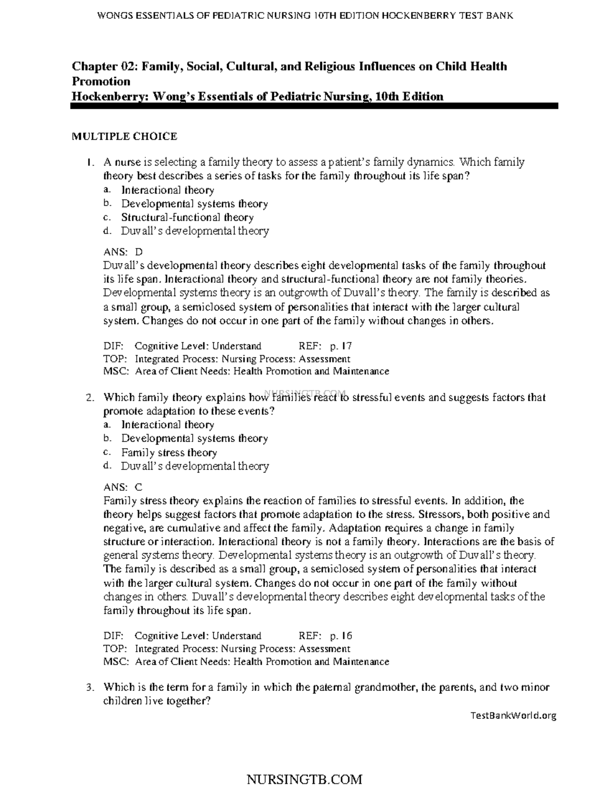 C2 - Chapter 02: Family, Social, Cultural, and Religious Influences on ...