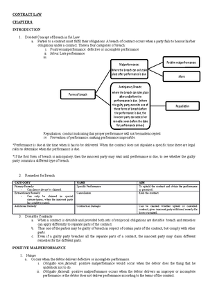 Cases for contract semester 2 - LAW OF CONTRACT (LAWS 2015) CASE LAW ...