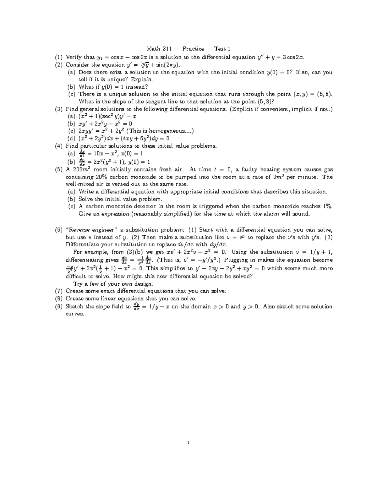 Math311-Practice Test 1-F2015 - Math 311 — Practice — Test 1 (1) Verify ...