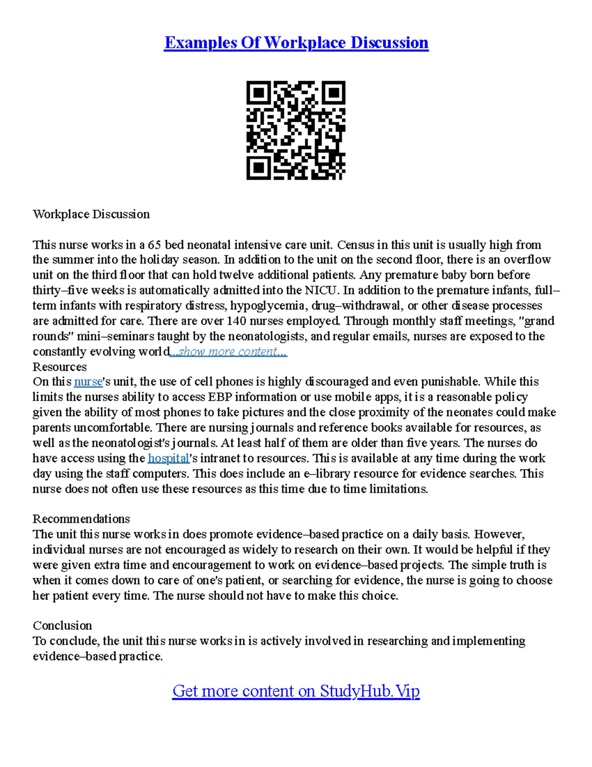 Example Discussion Essay - Examples Of Workplace Discussion Workplace ...