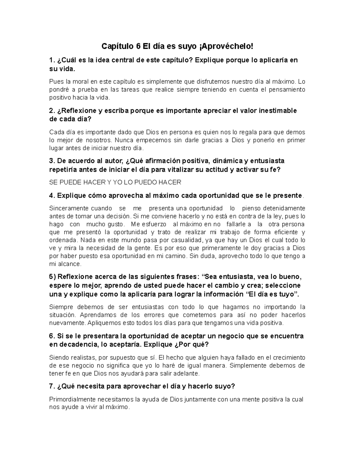Capítulo 6 El día es suyo - Capítulo 6 El día es suyo ¡Aprovéchelo! 1 ...