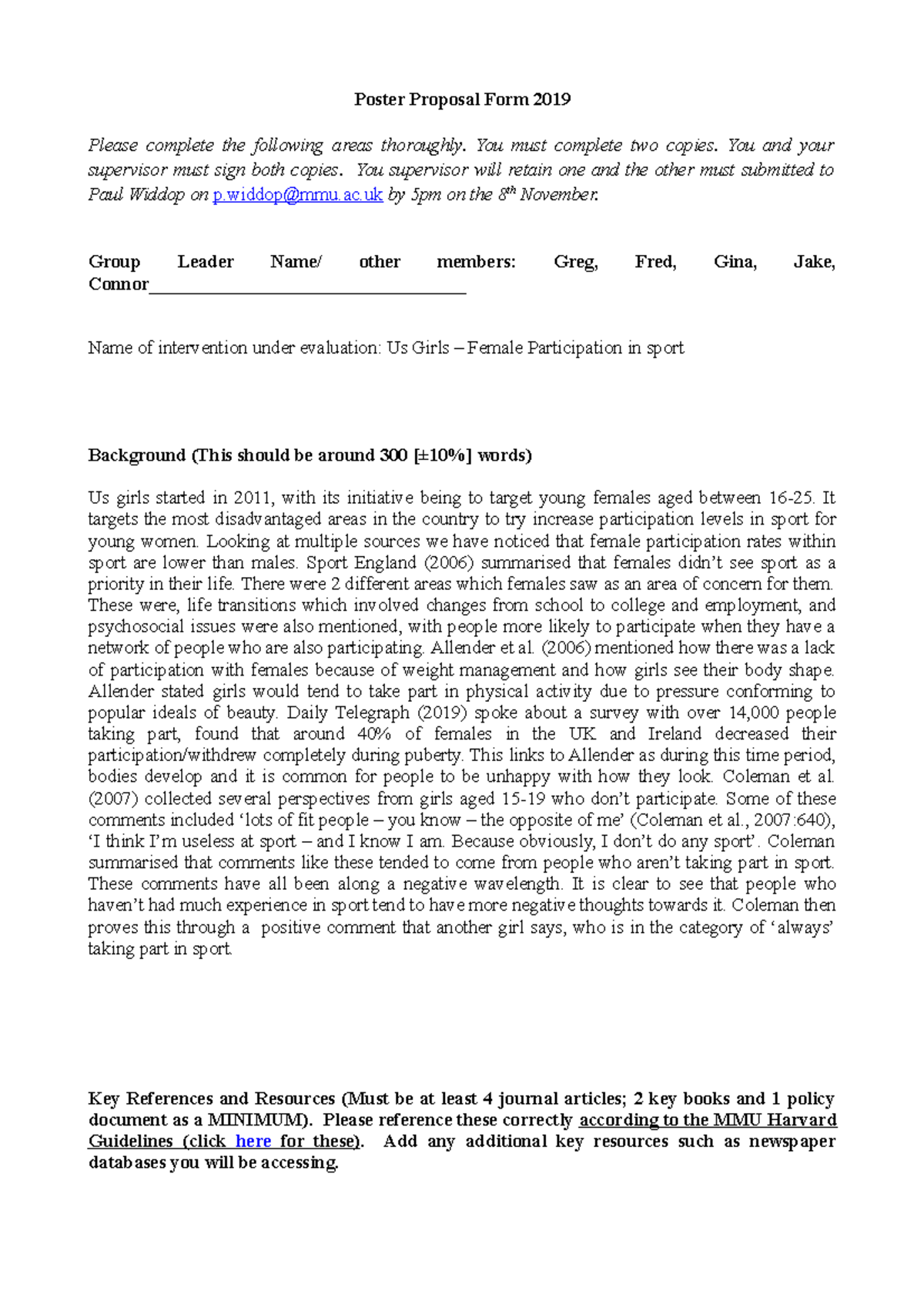 Poster Form - form - 85923302 - MMU - Studocu