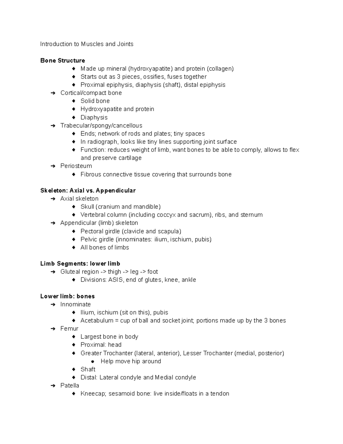 Study Guide Anatomy 2 - Comprehensive summary of the terms and info ...