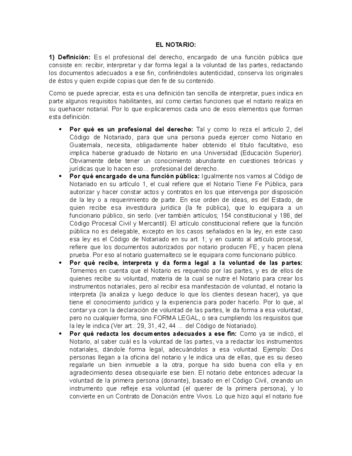 EL Notario Y SUS Funciones - EL NOTARIO: Definición: Es el profesional ...