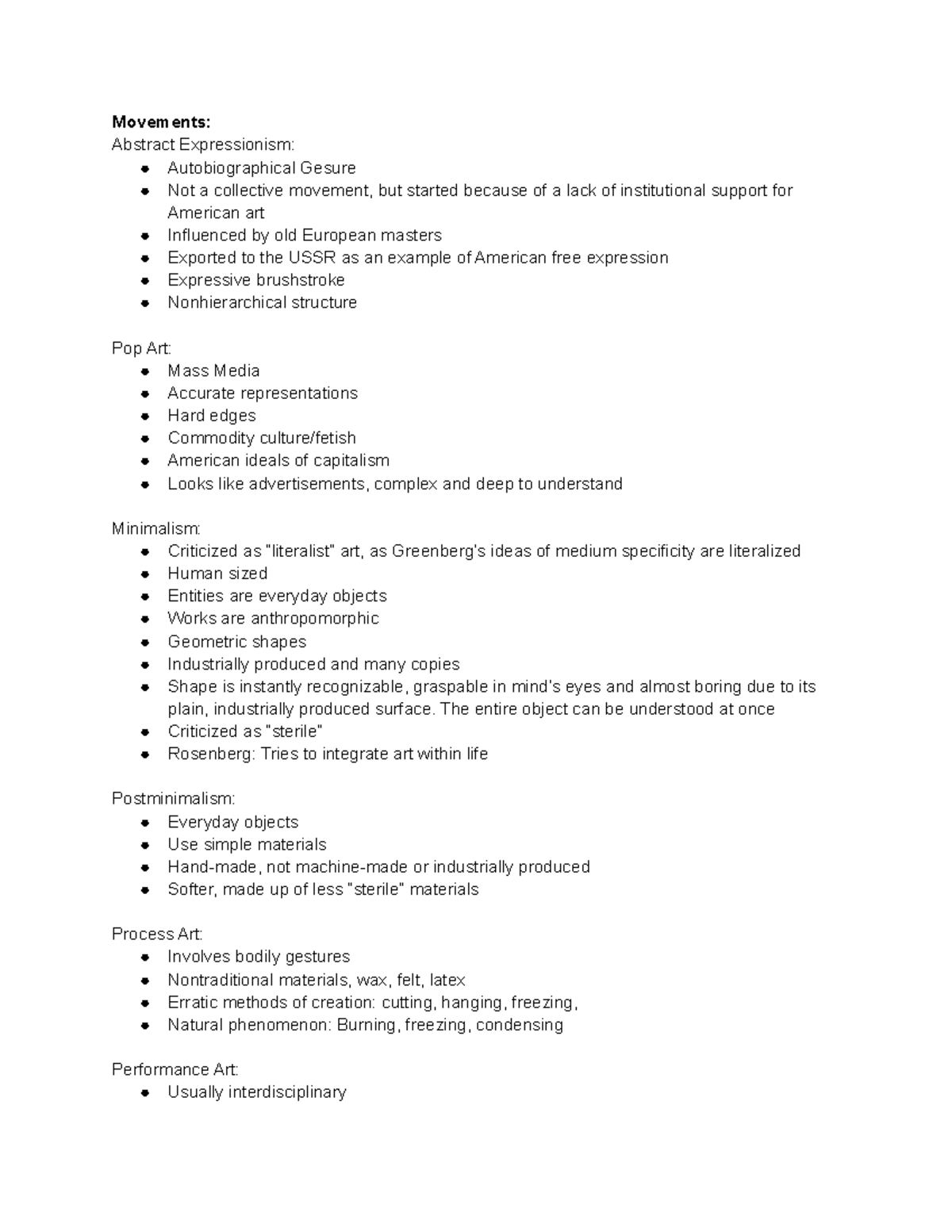 20th Century Art Final Exam Study Guide EDITED DOCUMENT WITH SMART ...