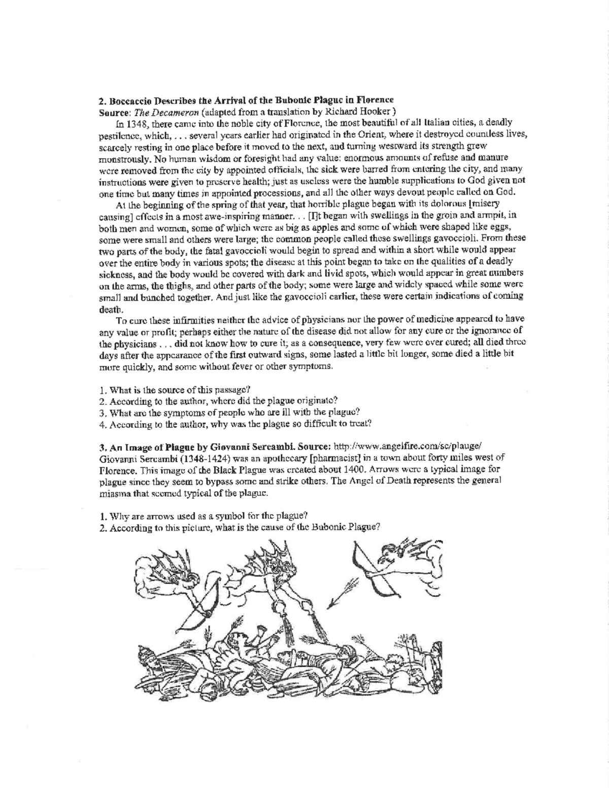 DBQ Black Plague Documentation - Studocu