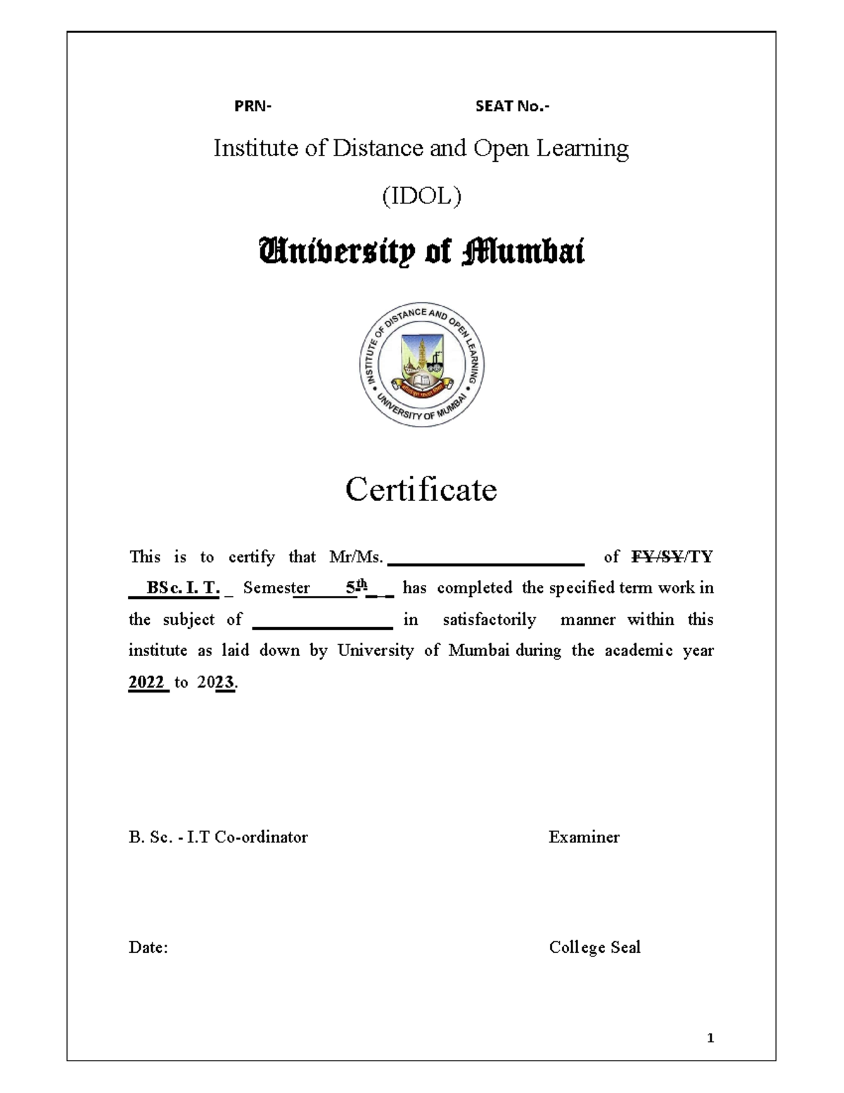 EJ-Lab-Manual - 1 PRN- SEAT No.- Institute of Distance and Open ...