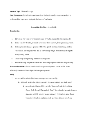 M4- Topic Assignment - concept map for informative speech - M4- Topic ...