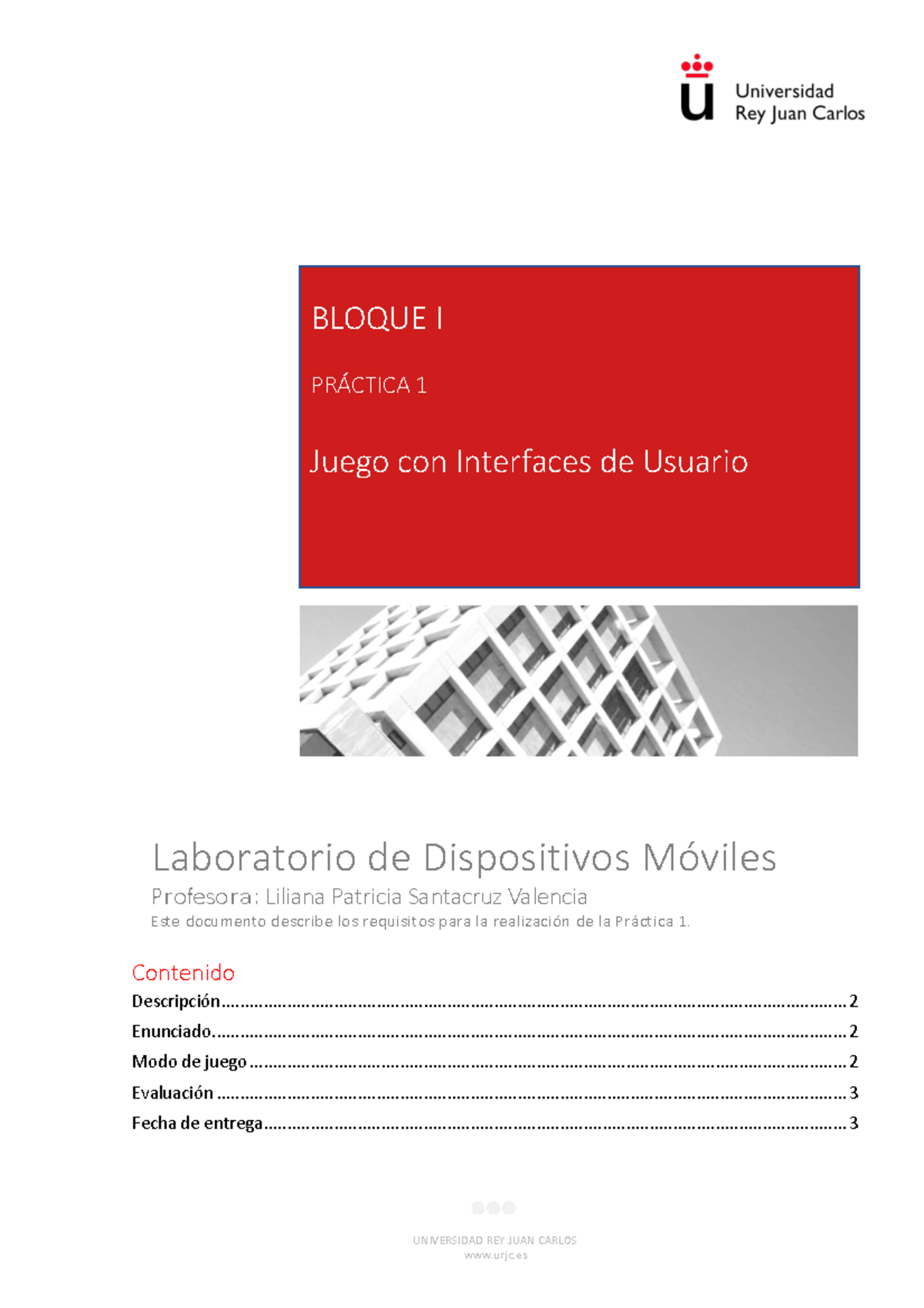 Enunciado P1 LDM - practica 1 de LDM - UNIVERSIDAD REY JUAN CARLOS urjc Contenido Descripción ...