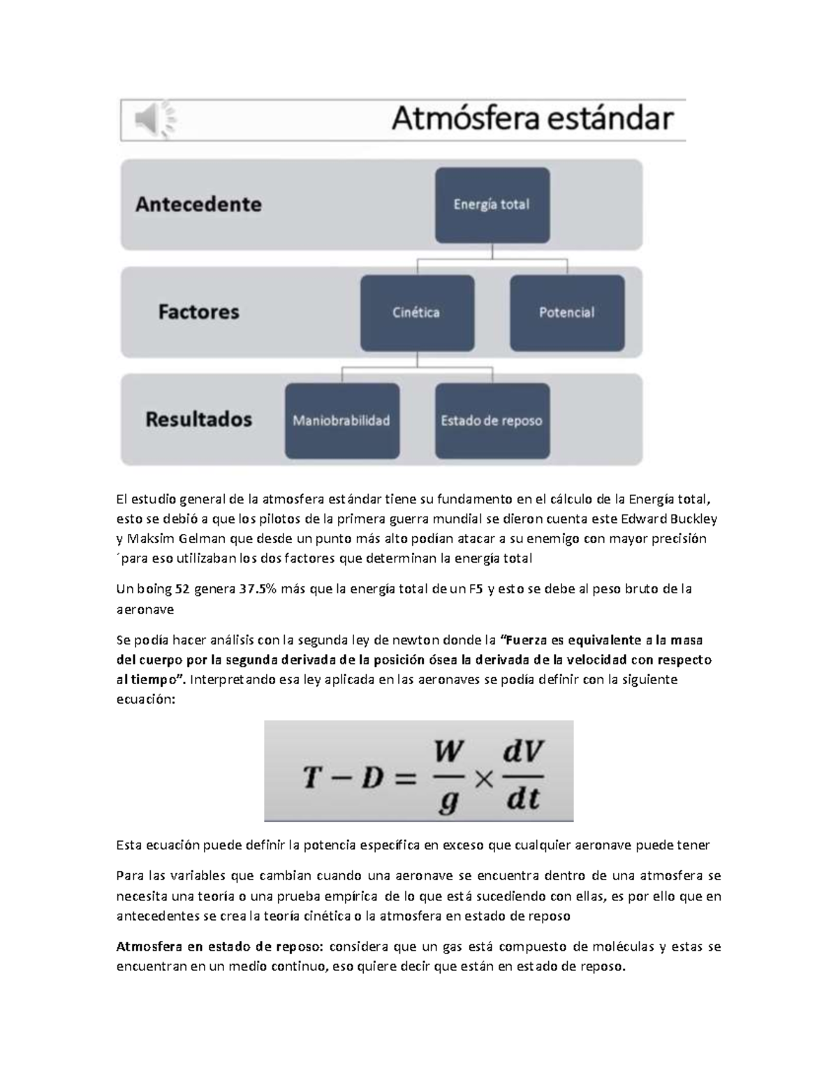 Atmosfera Estándar y su teoría en aplicaciones Aerodinámicas ...