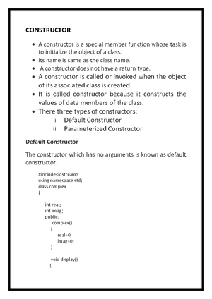 OOP notes unit 1 - OOT Notes By Hammad Lari for B CSE VthSem ECS-503 ...