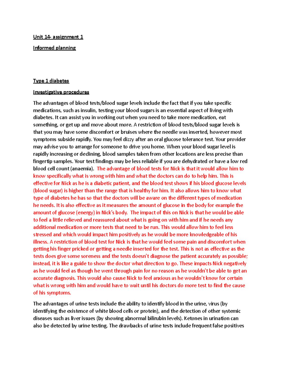 Report unit 14 - Copy - unit 14 merit and distinction - Unit 14- assignment 1 Informed planning ...