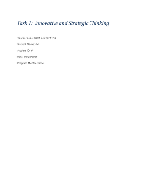 C714 Task 1- Passed - Kelsey Merchant Student ID#: C714 Task 1 A ...