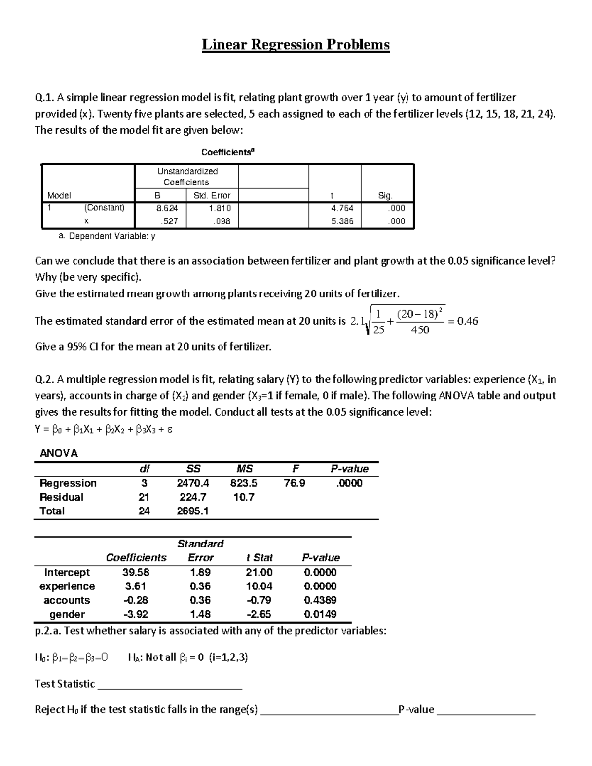 Linear Regression A Simple Linear Regression Model Is Fit Relating