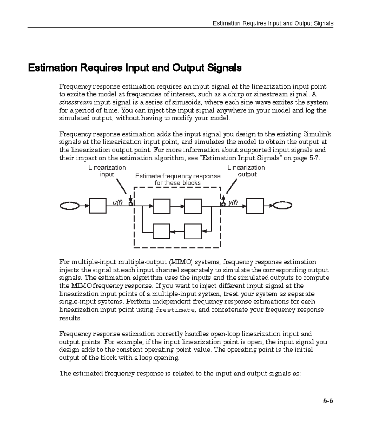 Simulink Control Design 56 Estimation Requires Input And Output Signals Frequency Response