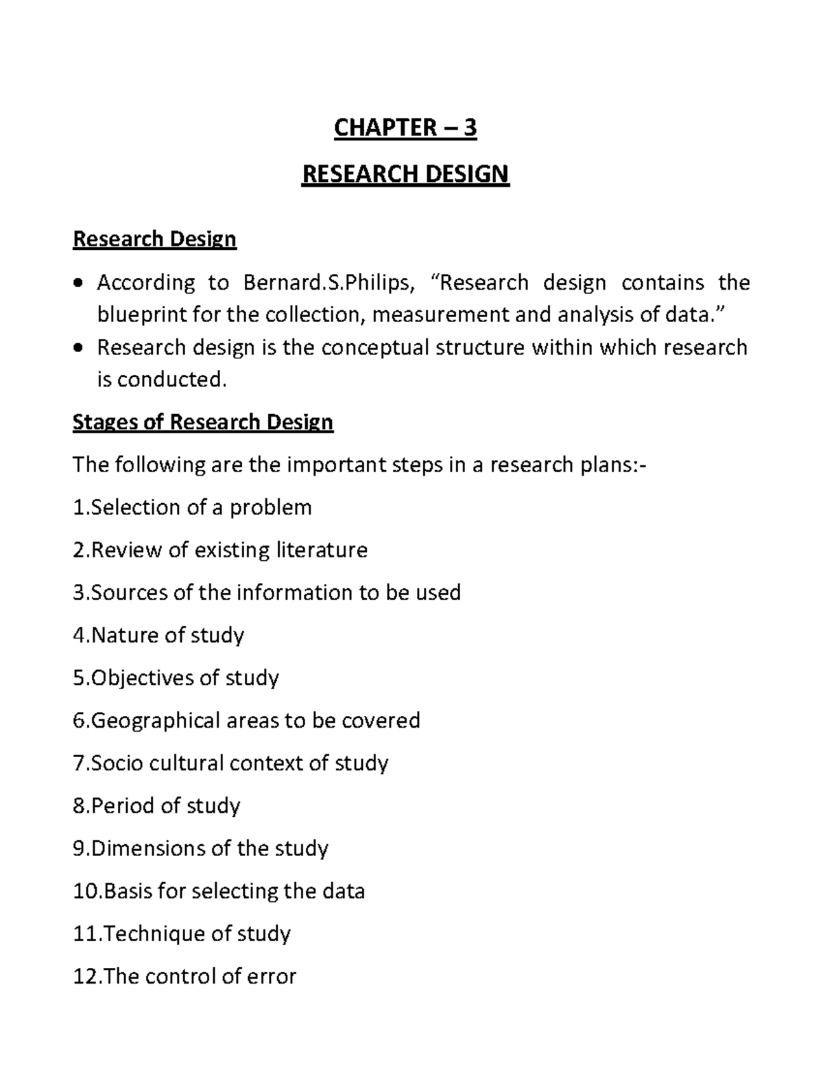 Research Design - Chapter – 3 - CHAPTER – 3 RESEARCH DESIGN Research ...