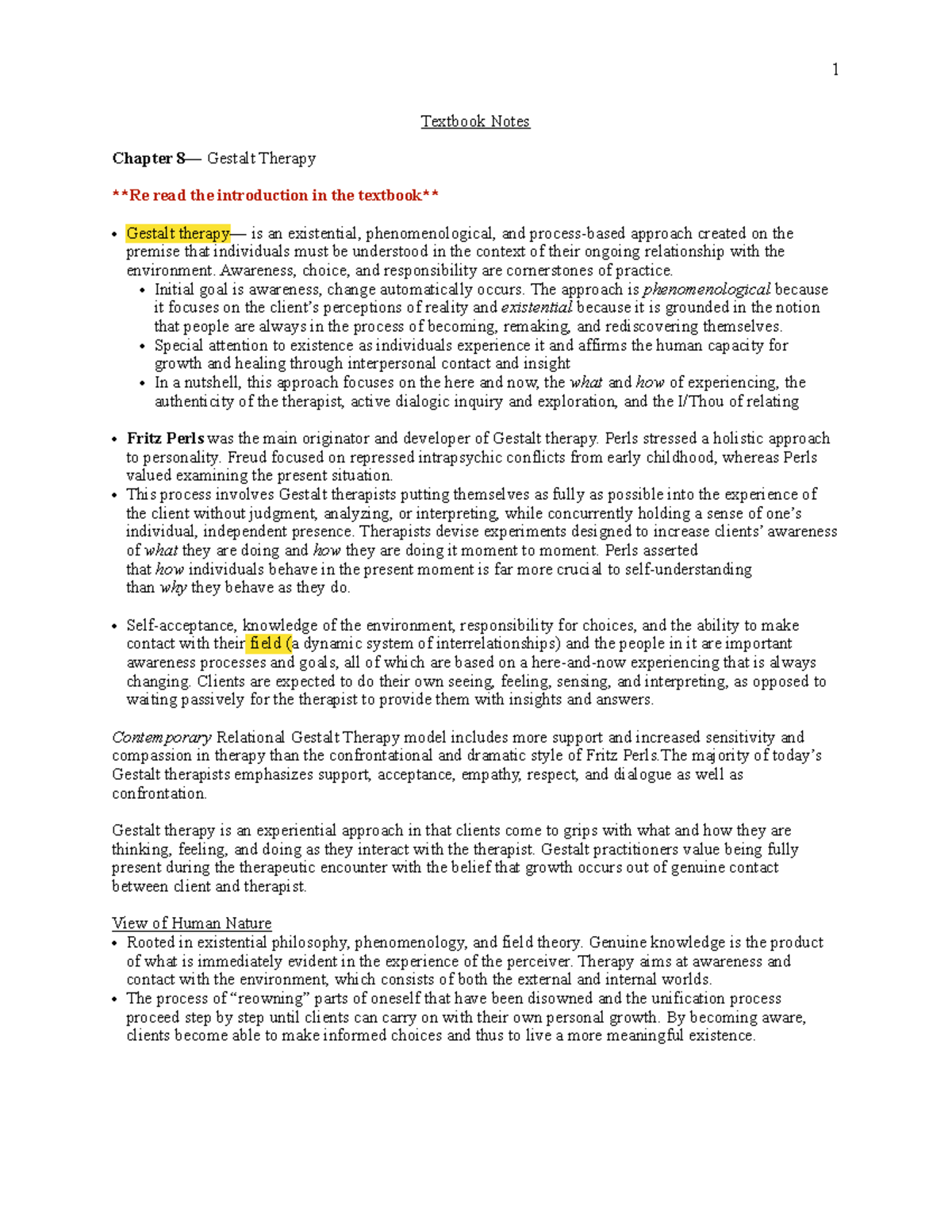 Chapter 8 — Gestalt Therapy Book: Gerald Corey - Theory and Practice of ...