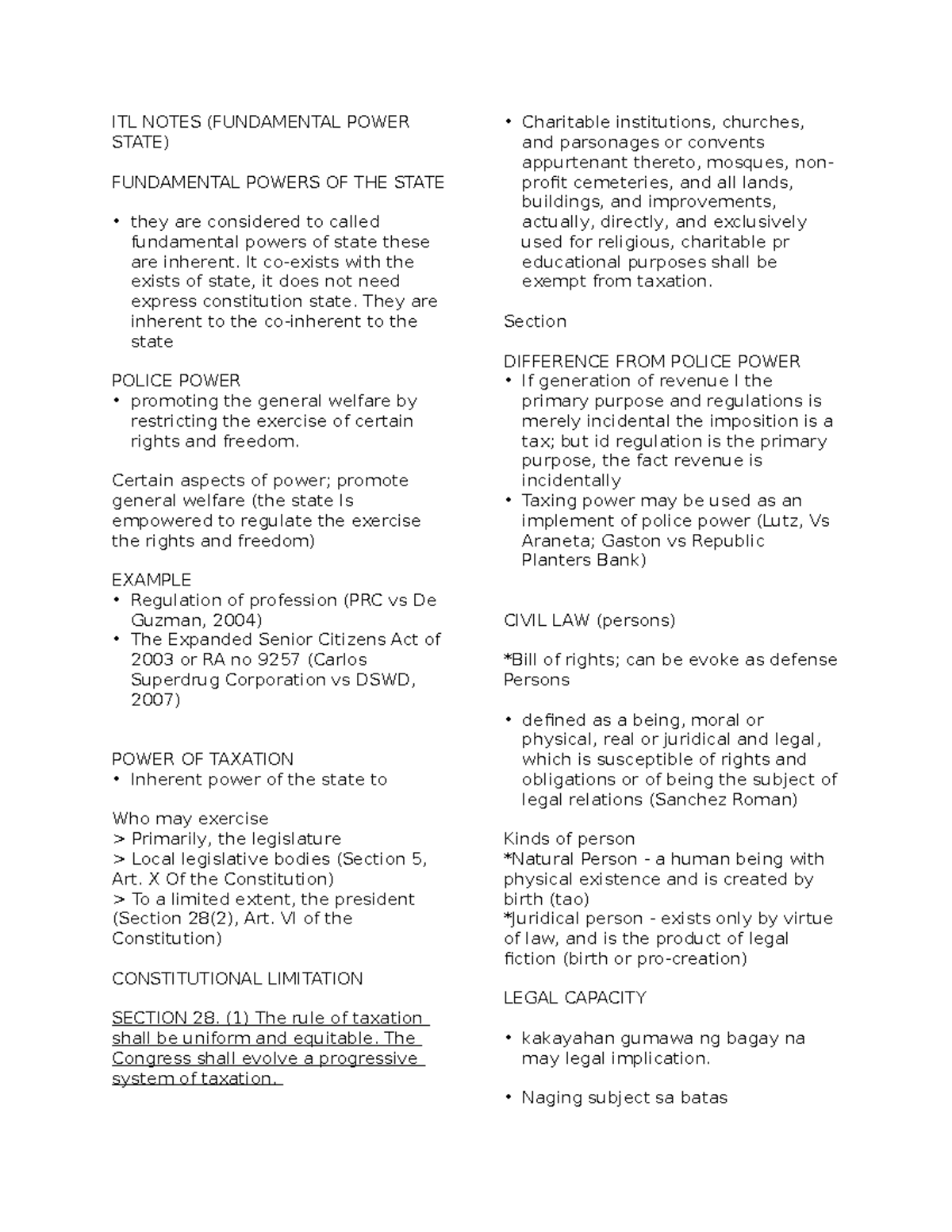 Fundamental State Notes - ITL NOTES (FUNDAMENTAL POWER STATE ...