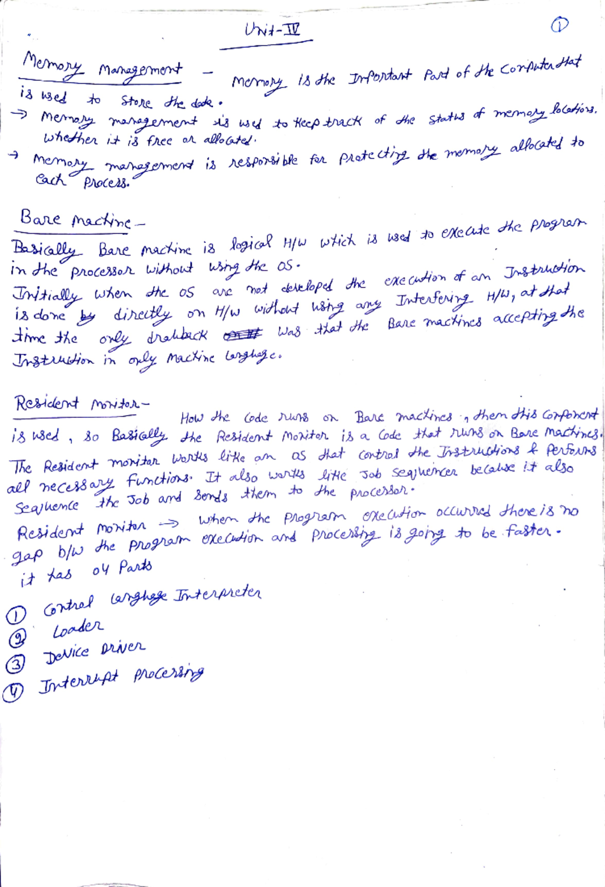 Os Unit 4 Operating System Btech 2nd Year I Memory Management Memory Is The Important Part