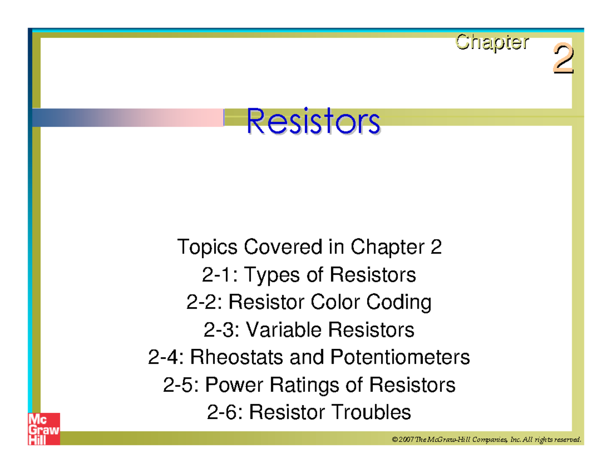 Chapter 02 of engineering course - Topics Covered in Chapter 2 2-1 ...