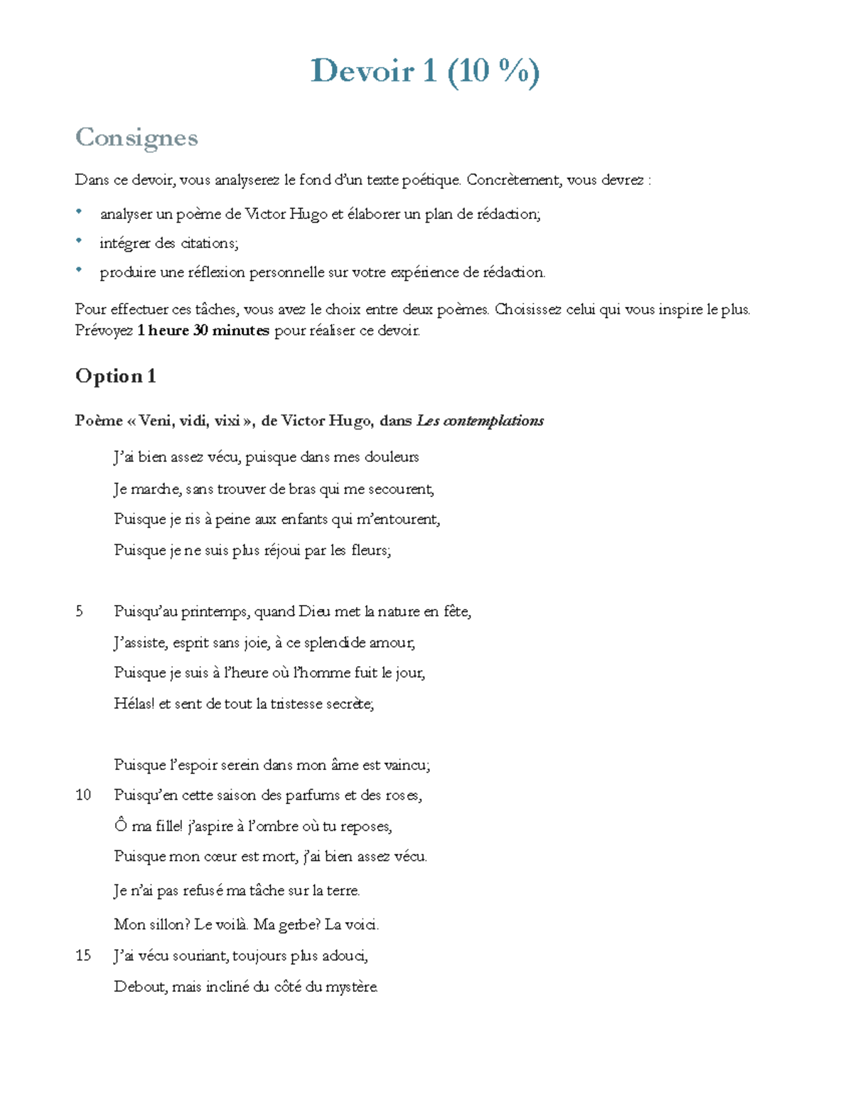 601-101-MQ dev 01AB - devoir1 - Devoir 1 (10 %) Consignes Dans ce devoir, vous analyserez le ...