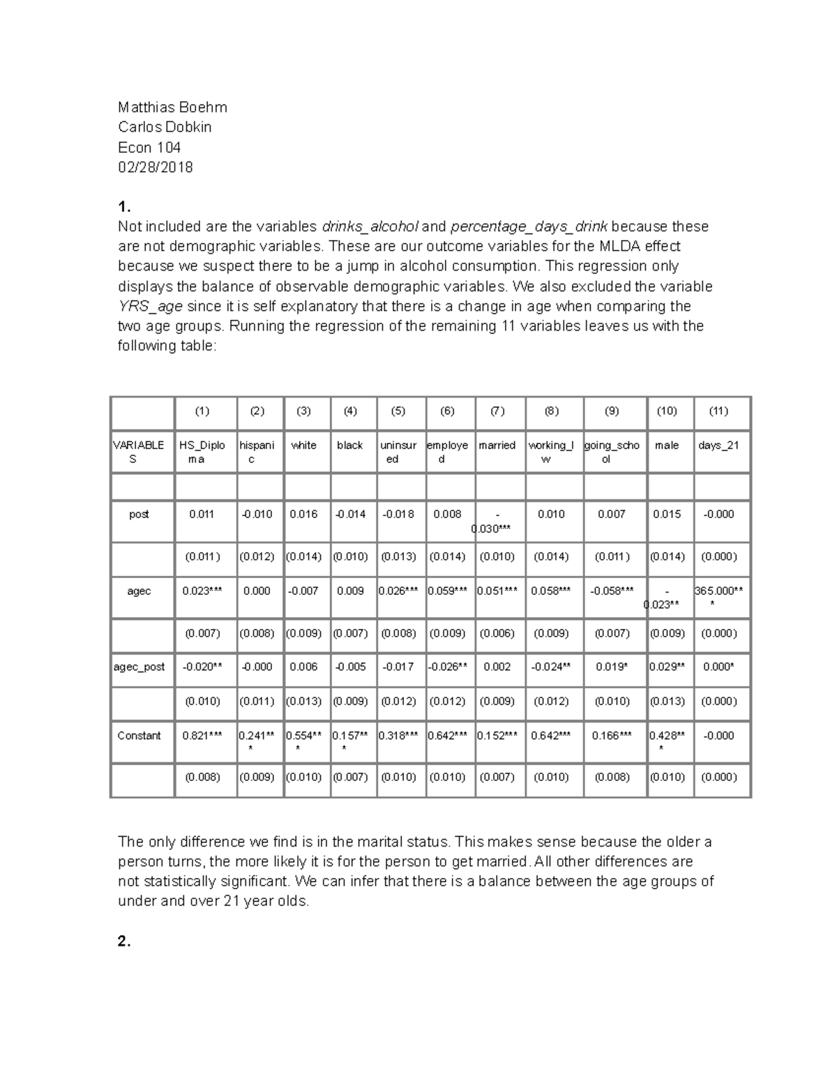 Homework 4 - Econ104 - Matthias Boehm Carlos Dobkin Econ 104 02/28/ 1 ...