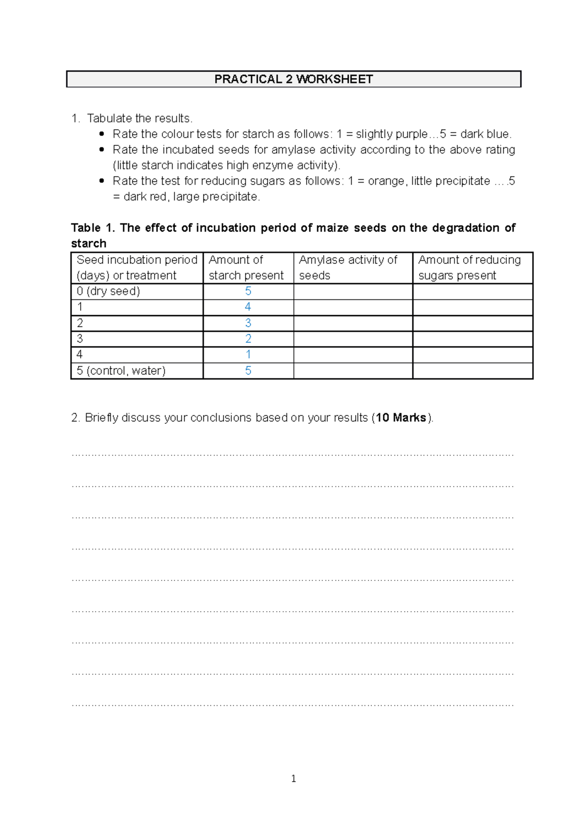 2021 BOT261 Practical Worksheets Prac 2 - PRACTICAL 2 WORKSHEET ...