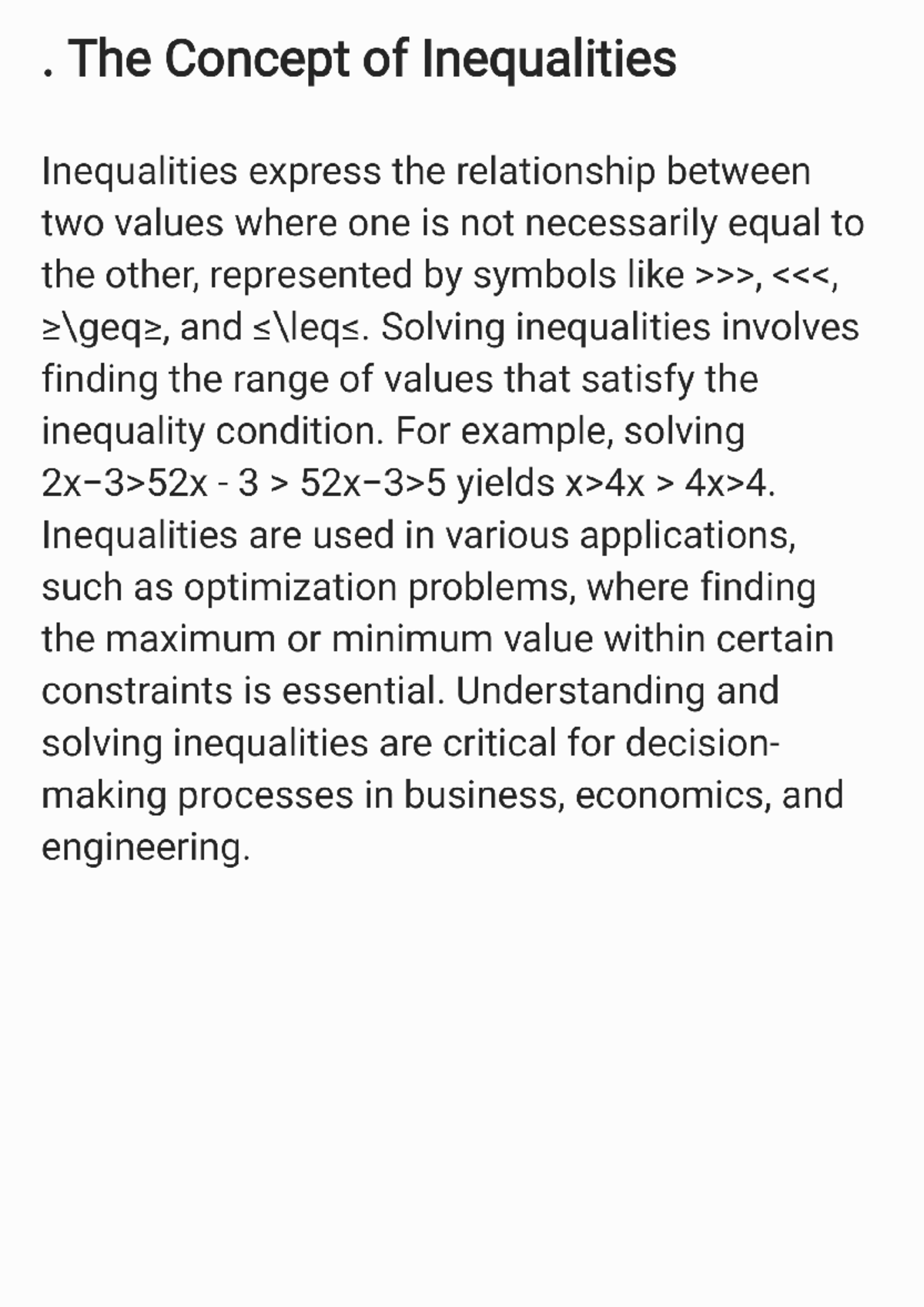 Concept of Inequalities 240618 172845 - The Concept of Inequalities ...