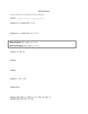 Lecture Video 3—Isolating the Variable and DRT Problems - Algebra ...