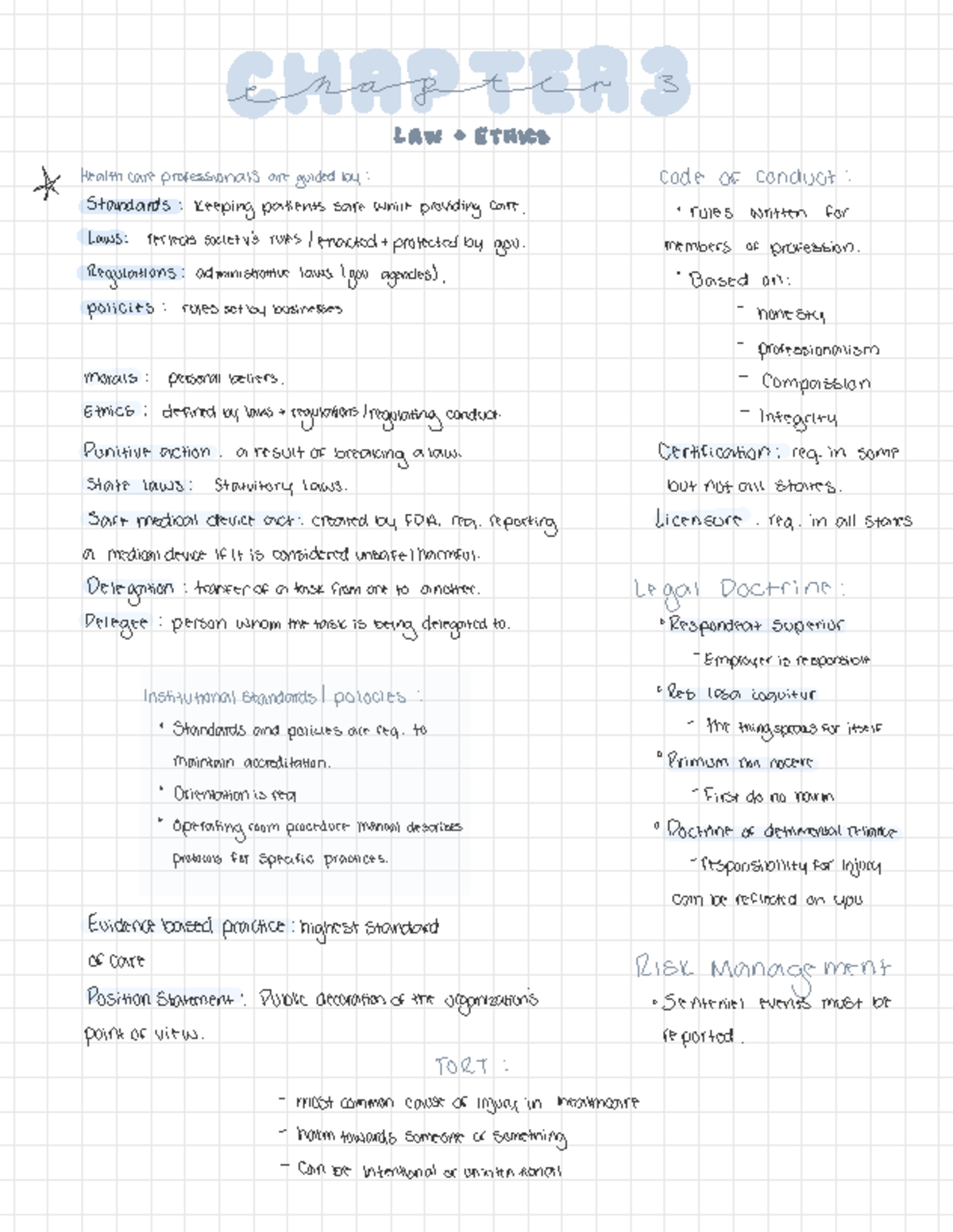 Ch 3 - Chapter 3 fundamentals of surgical technology SURG111 testing ...