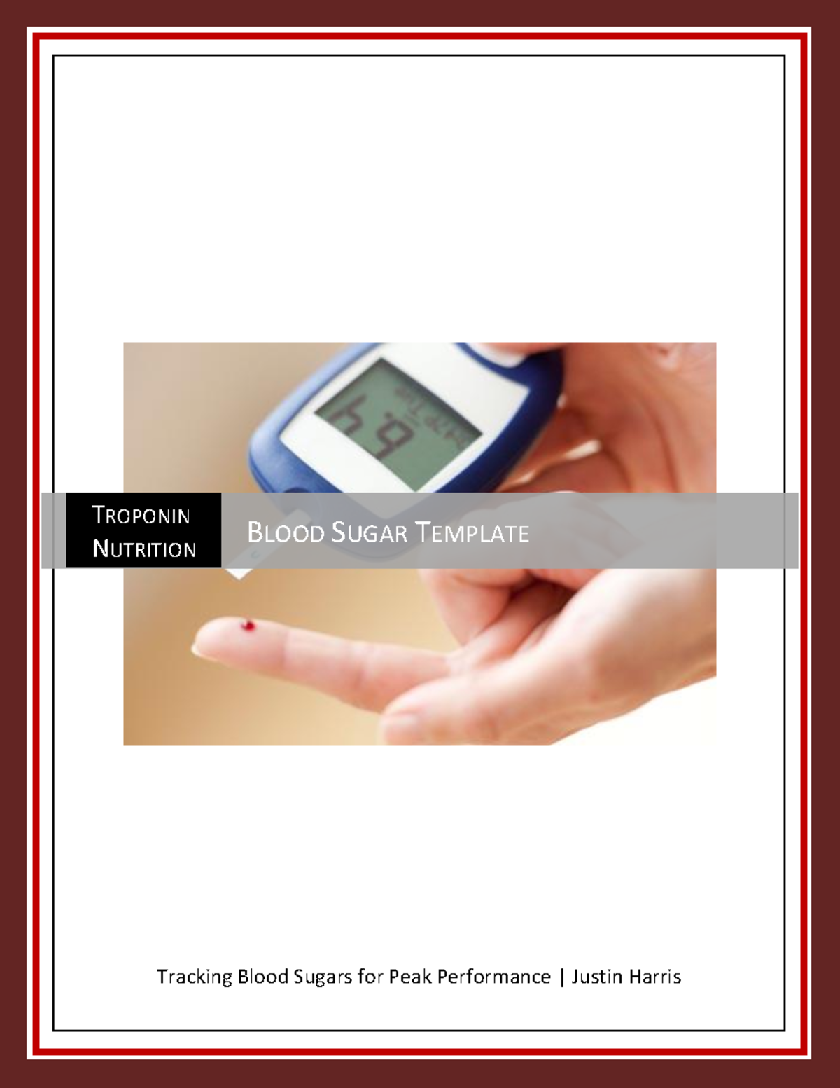 Final Week Blood Sugar Template - Tracking Blood Sugars for Peak ...