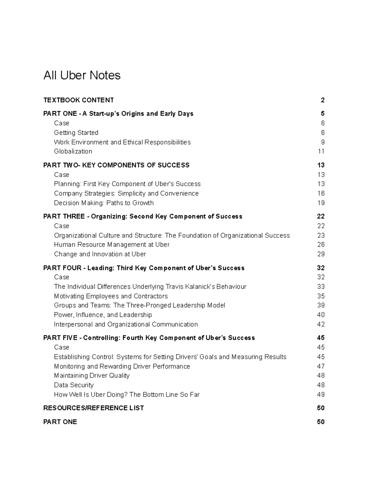 Copy of UBER Notesdd - All Uber Notes TEXTBOOK CONTENT TEXTBOOK CONTENT ...