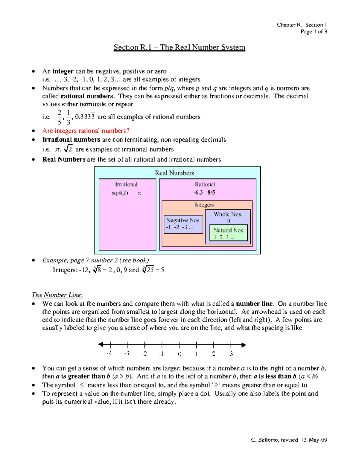 Ch00-Sect01 MATH 124 College Algebra - Chapter R. Section 1 Page 1 of 3 ...