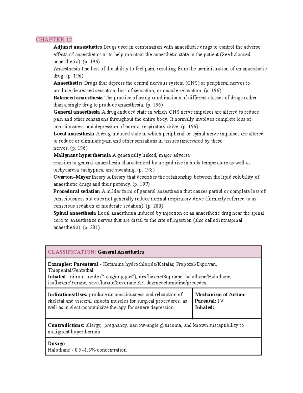 2700 Winter Classification Cheat Sheet - CHAPTER 12 Adjunct ...