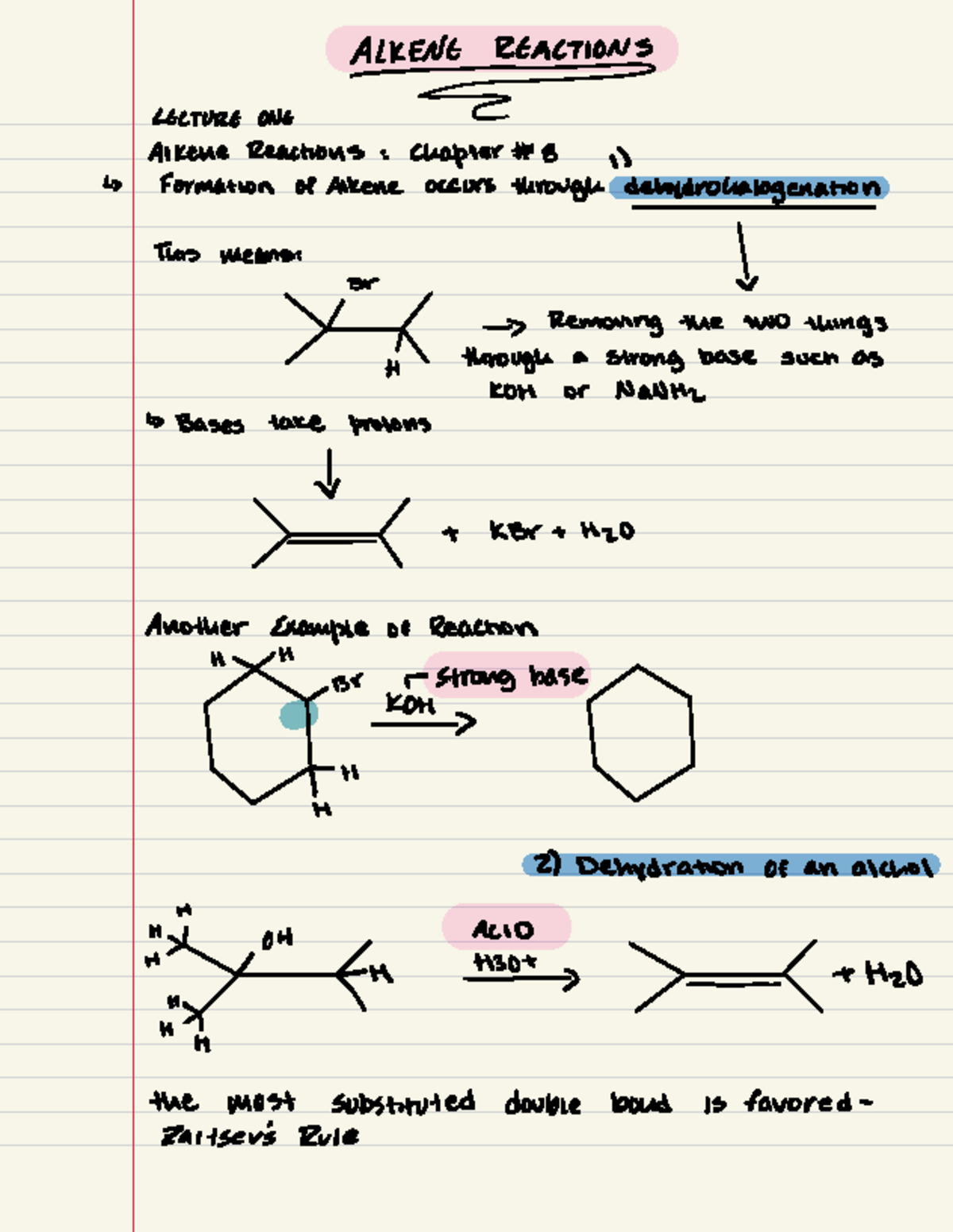 Alkene Reactions Lecture - ALKENE REACTIONS - LECTURE ONE Alkene ...