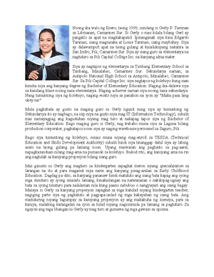 Resume - Carmel A. Matriano BSA Graduate Carmel A. Matriano San Jose ...