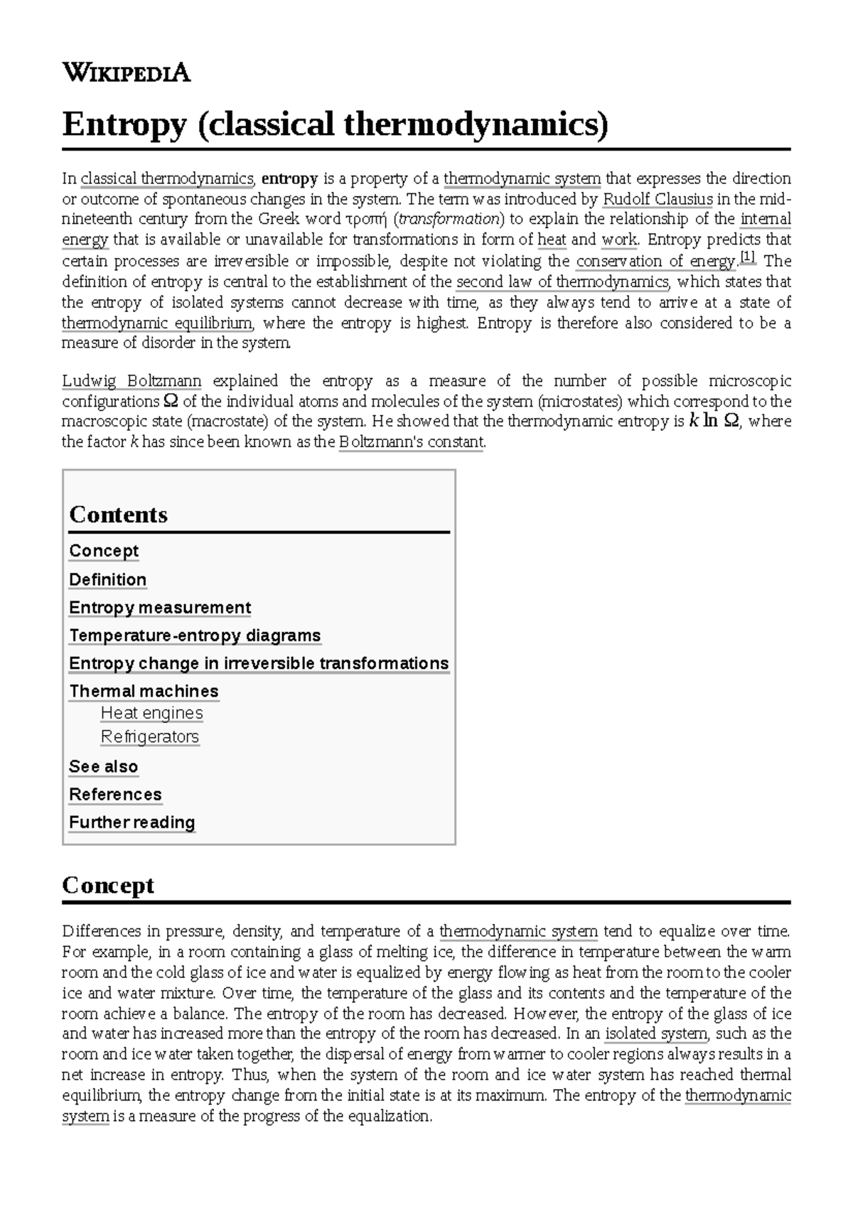 Entropy (classical thermodynamics) - The term was introduced by Rudolf ...