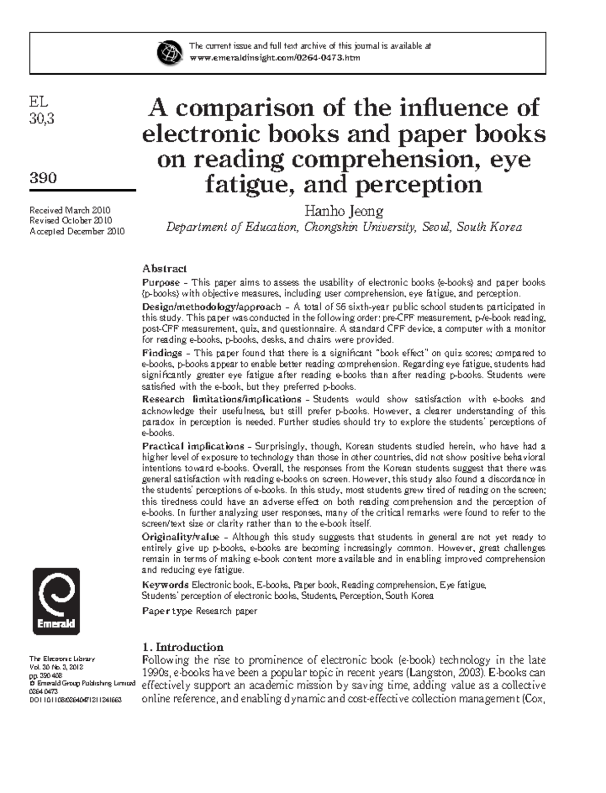 Students who read print books have a better reading comprehension of ...