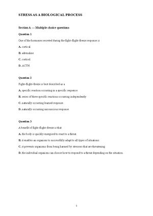 2019 prac sac - Practice sac - Unit 3 AOS 1 nervous system - Class A ...